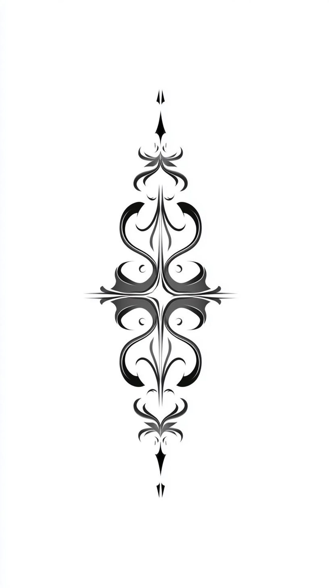 Dividers Flourish Vertical Art Nouveau Black and White Bundle 1 24 ...
