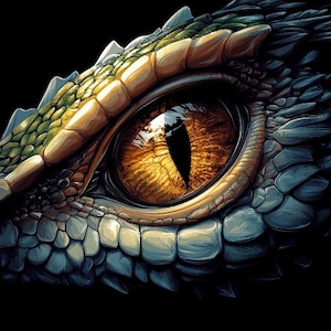 Snake/reptile Eye Cartoon Color Black Background Bundle 1 60 Digital Ai ...