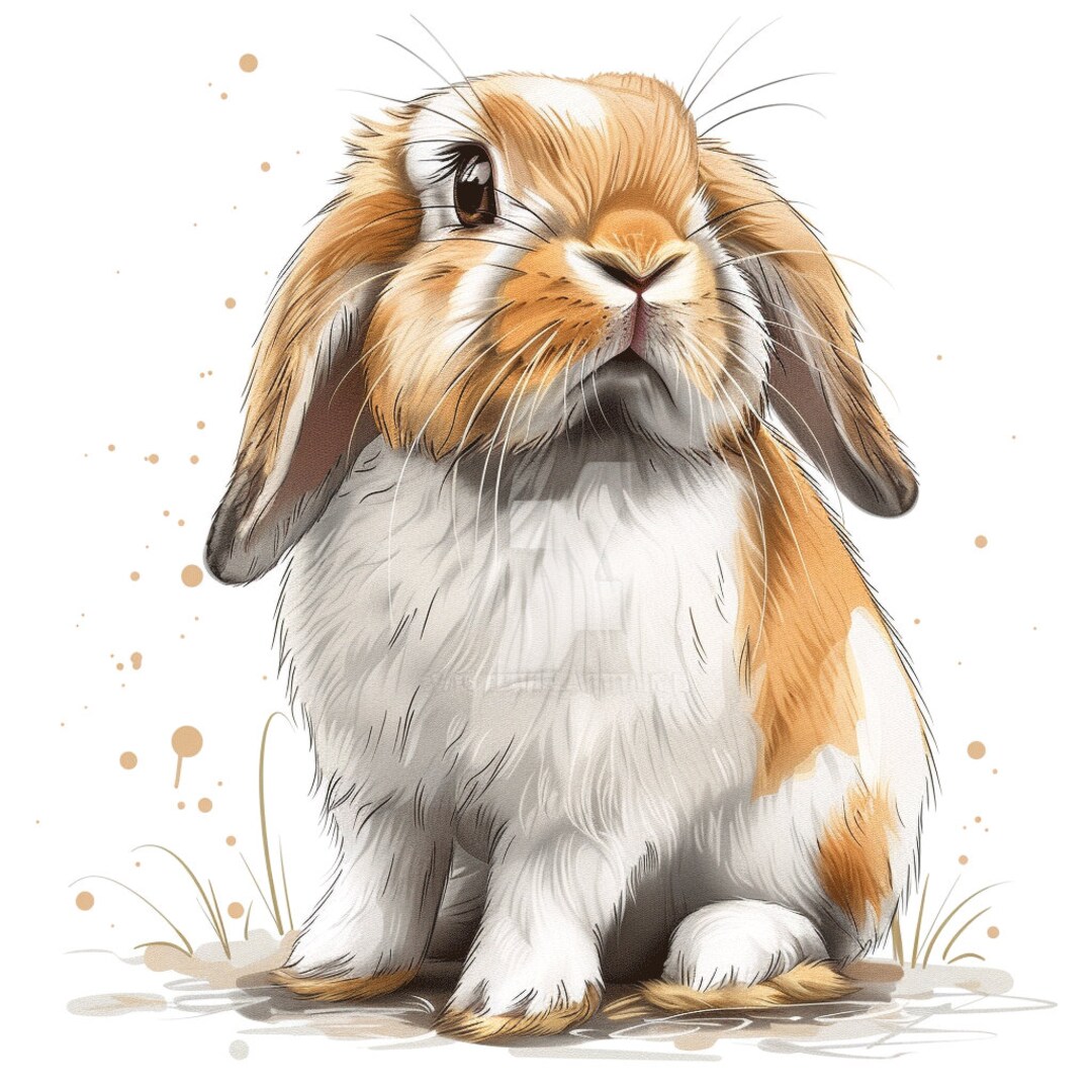 Rabbit Illustration Color Bundle 1 70+ Digital Line Art Ai Svg-png-jpg ...