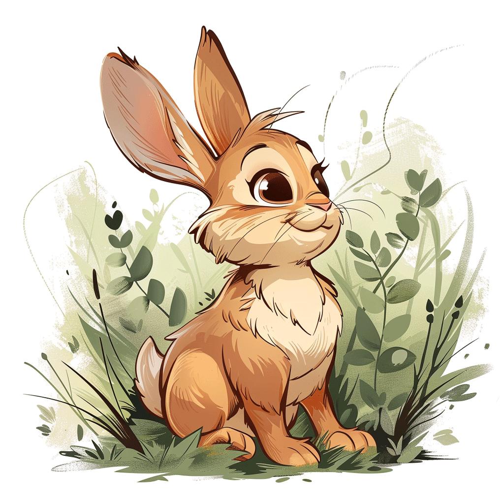 Rabbit-forrest Cartoon Color Bundle 1 26 Digital Line Art AI PNG SVG ...