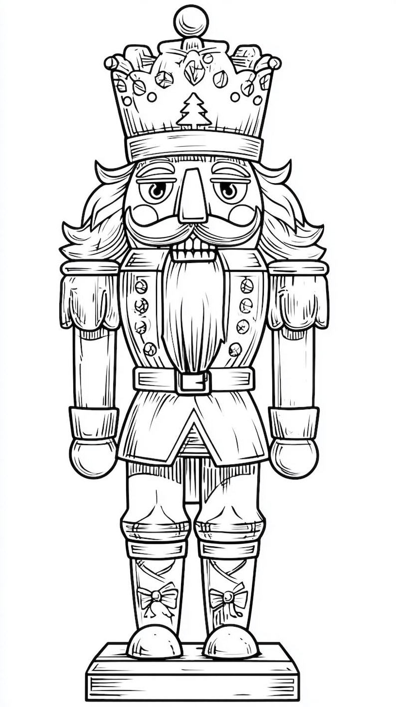 Nutcracker Line Art Illustration Black and White Bundle 4 24 Digital Ai ...