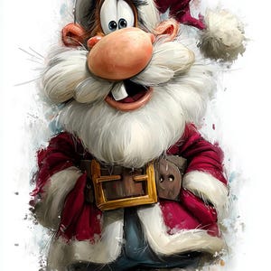 Santa Crazy Cartoon Line Art Color Bundle 1 22 Digital Ai Line Art PNG ...
