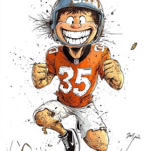Football Player Kid Cartoon Line Art Illustration Color Bundle 2 48 ...