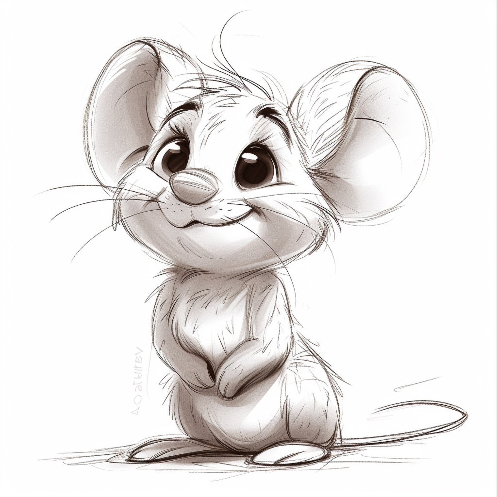 Mouse Grey Line Art Color/black and White Bundle 2 72 Digital Line Art ...