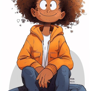 Student Groovy "alan" Cartoon Line Art Illustration Color Bundle 2 30 ...