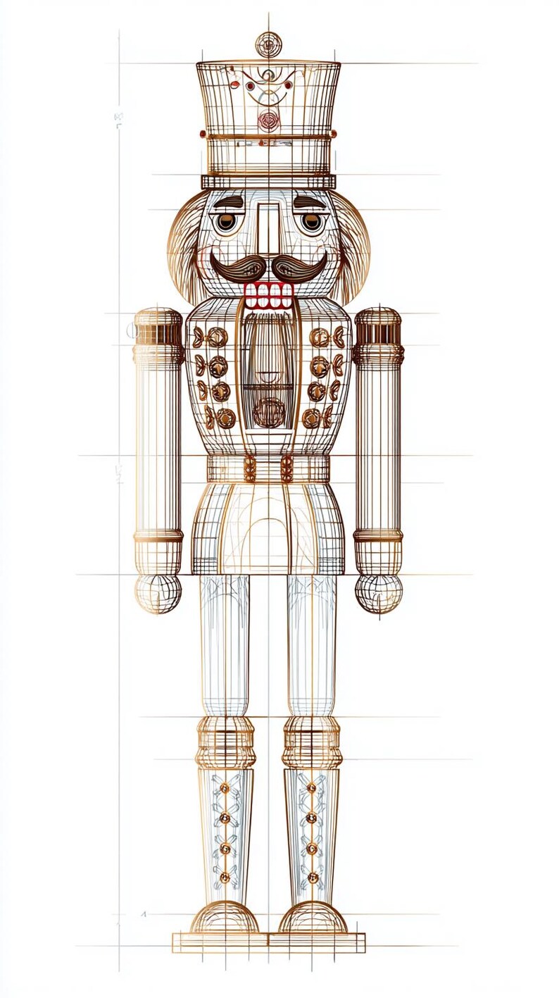 Nutcracker Line Art Illustration Color Bundle 2 21 Digital Ai Line Art ...