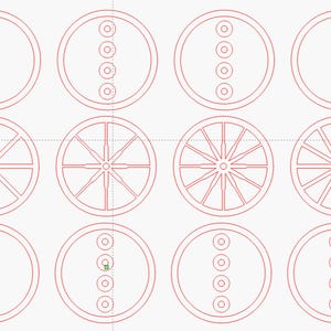 Wagon Wheel Laser Model Templates - Ibrn2 (lightburn), Ai, DXF, PDF ...
