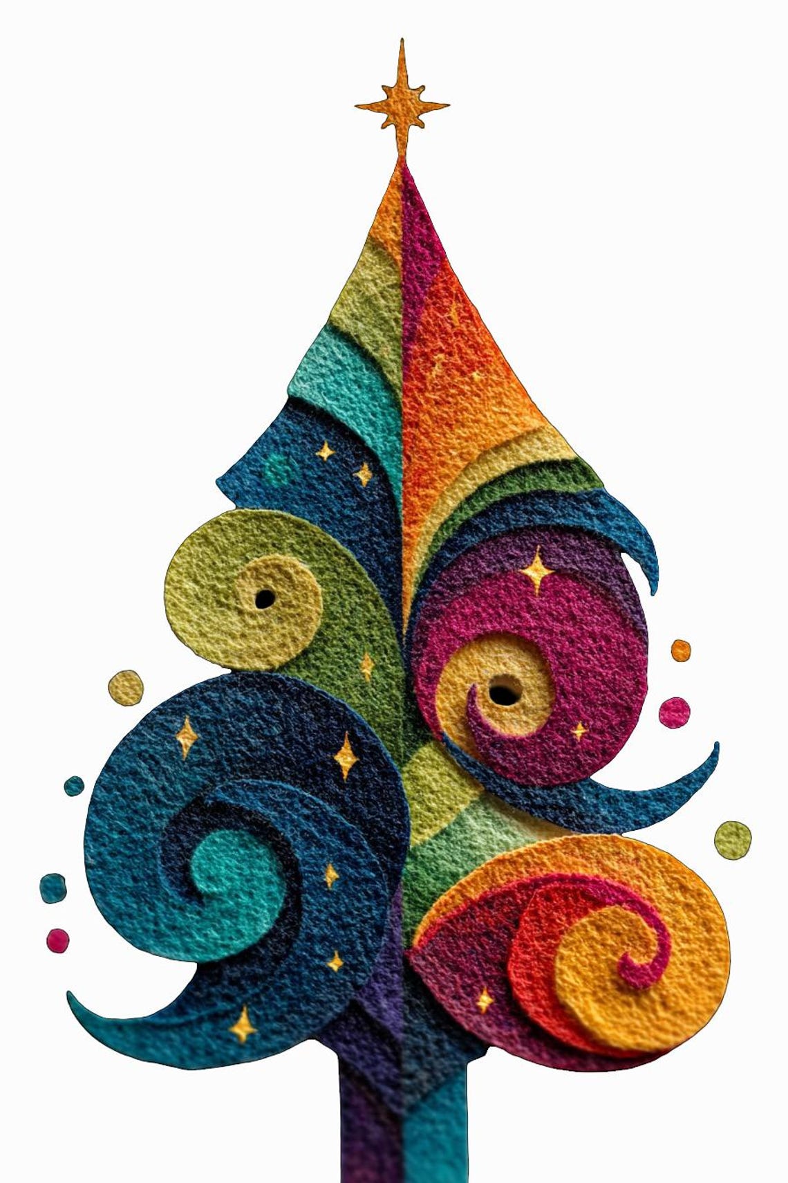 Christmas Tree Modern Abstract Color Line Art Bundle 3 21 Digital Ai ...
