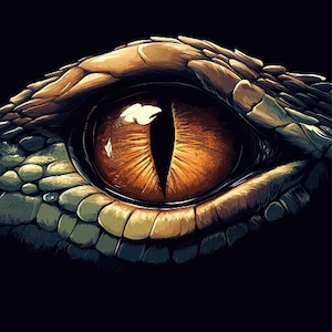 Snake/reptile Eye Cartoon Color Black Background Bundle 1 60 Digital Ai ...