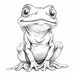 Frog Cartoon Line Art Black and White Bundle 1 50 Digital Ai Line Art ...