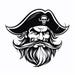 Pirate Head Line Art Black and White Bundle 2 60 Digital Ai Line Art ...