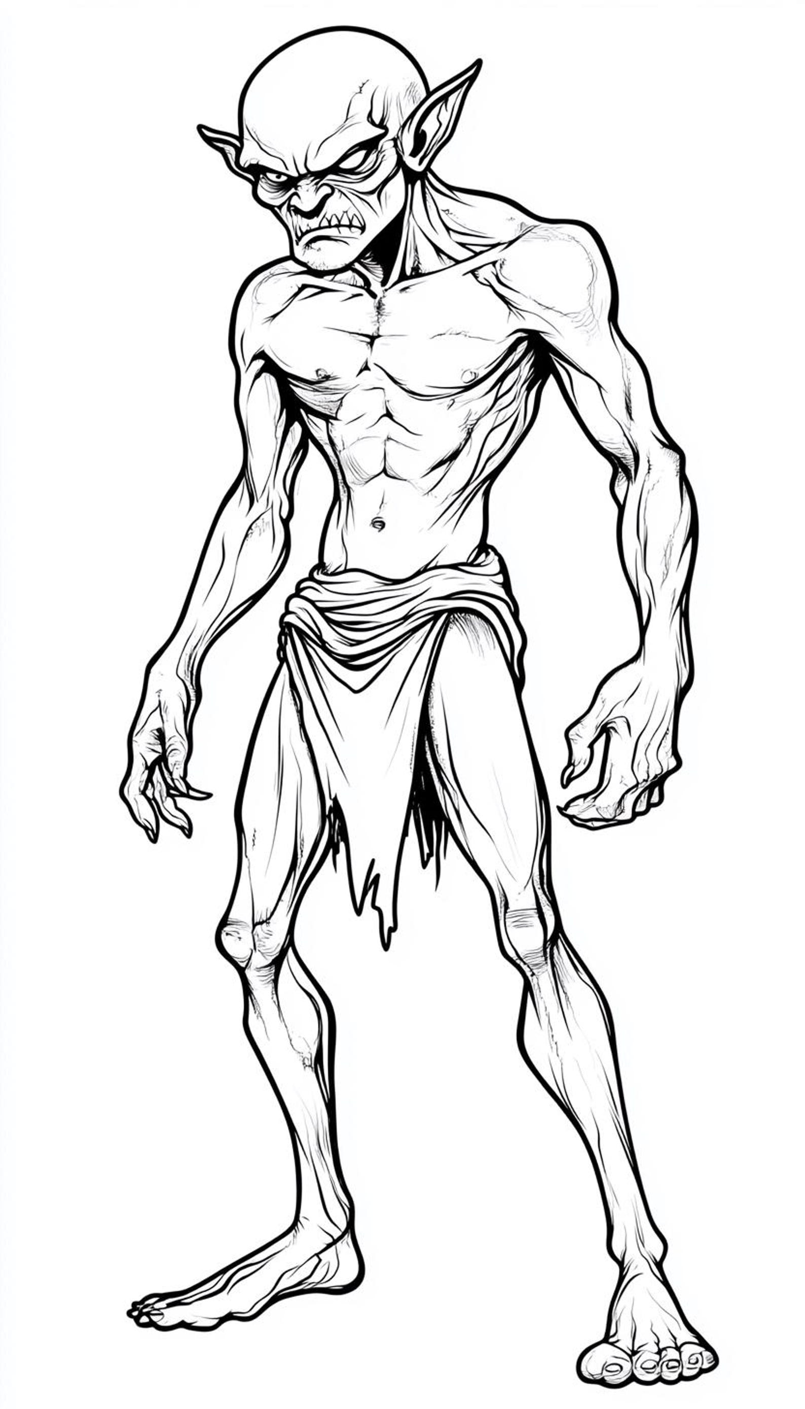 Ghouls Cartoon Line Art Illustration Black and White Bundle 1 48 ...