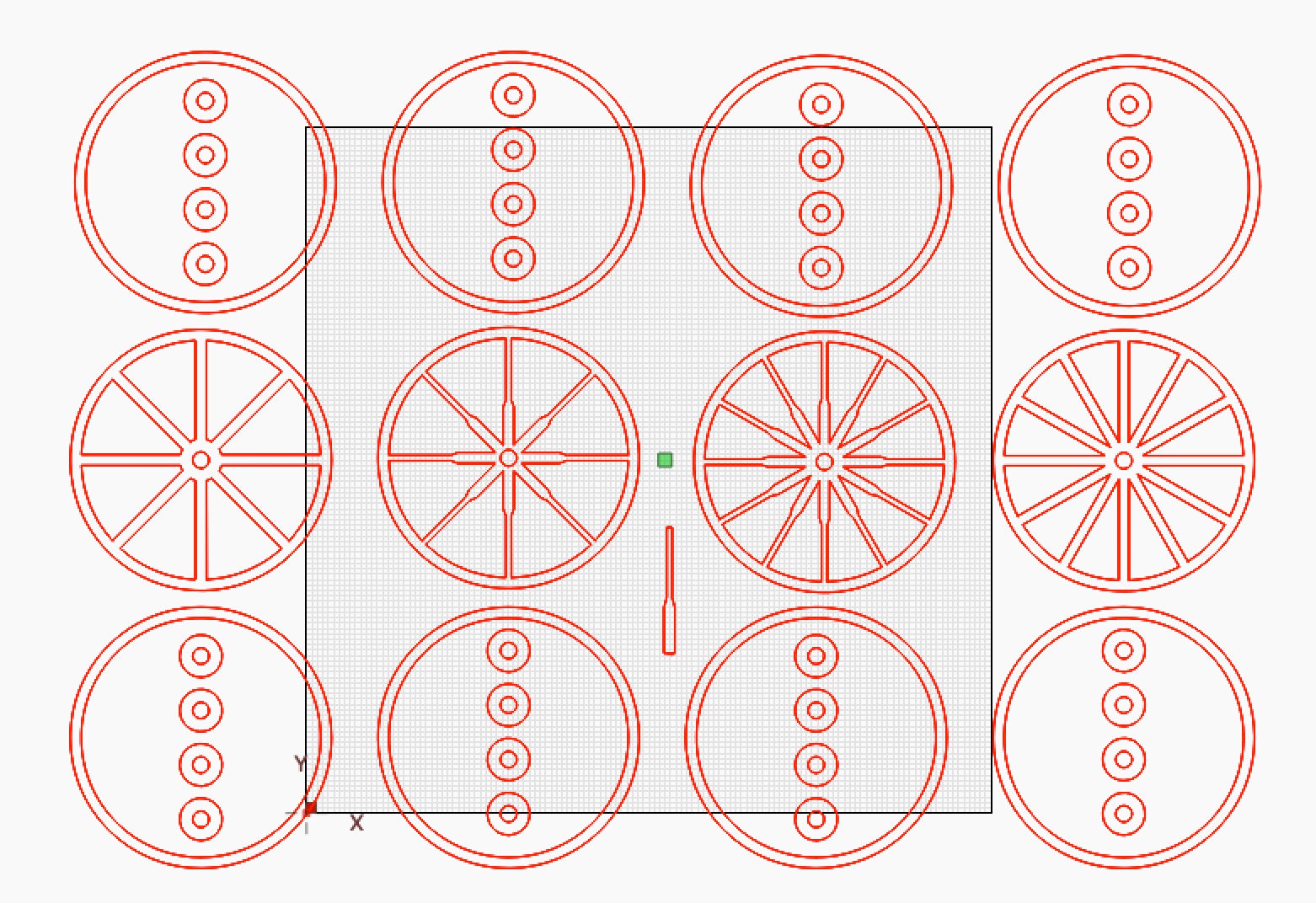 Wagon Wheel Laser Model Templates Ibrn2 lightburn, Ai, DXF, PDF - Etsy