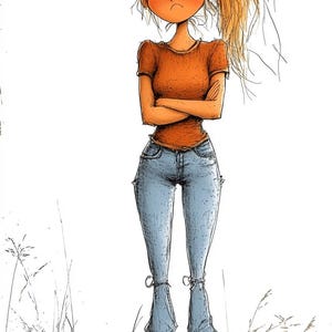 Student Groovy "celia" Cartoon Line Art Illustration Color Bundle 1 42 ...