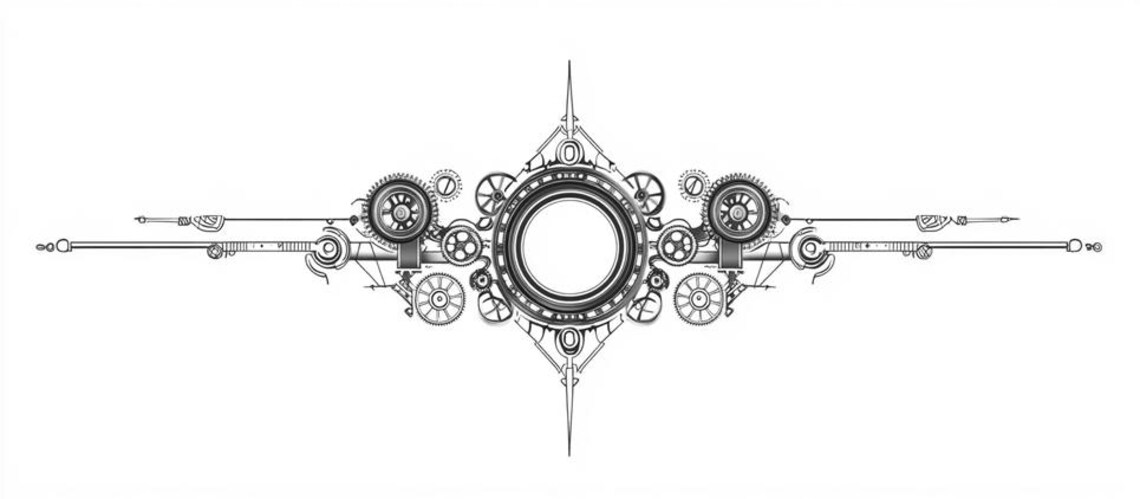 Dividers Steampunk Black and White Bundle 1 130 Digital Line Art Svg ...