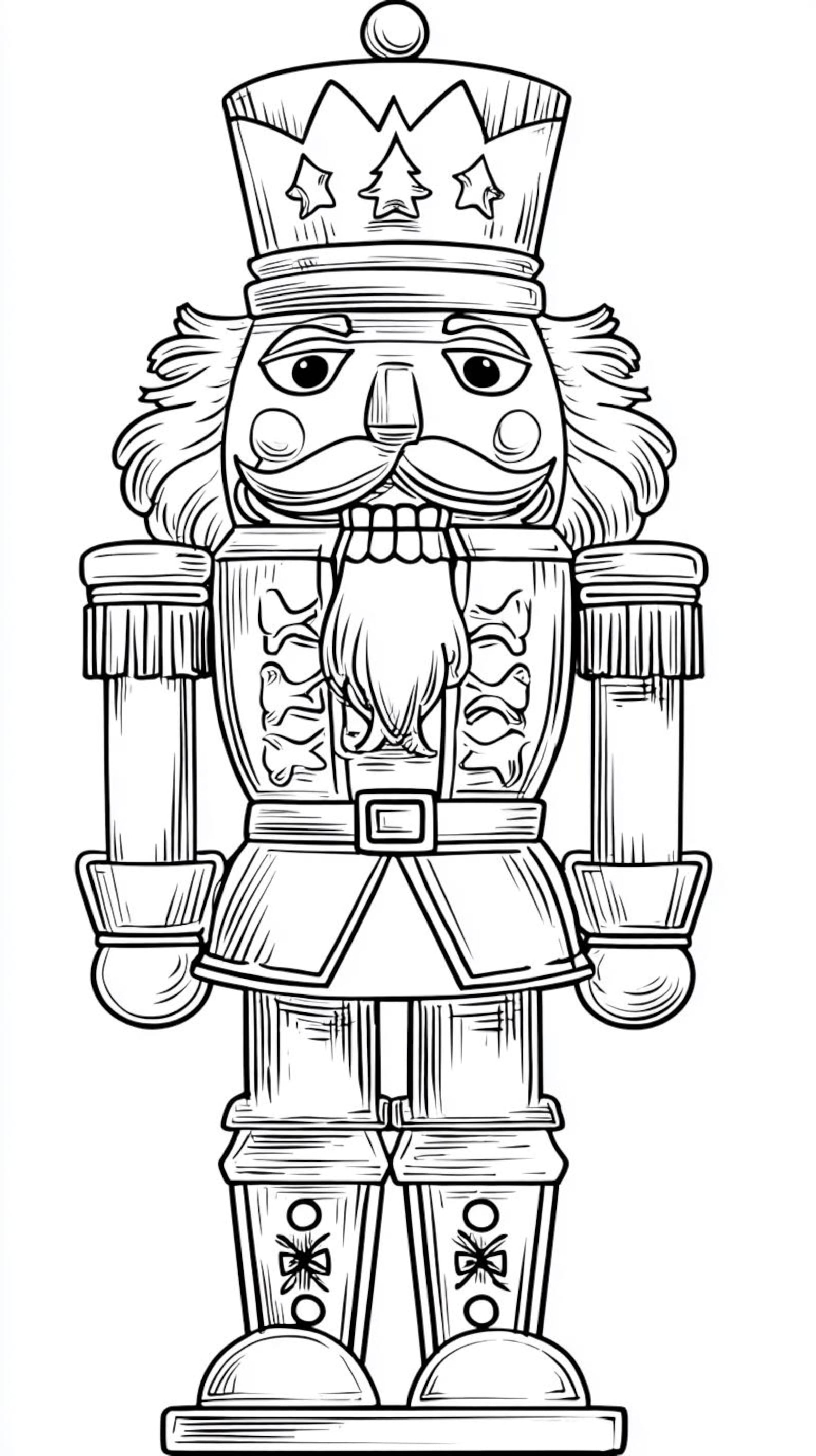 Nutcracker Line Art Illustration Black and White Bundle 4 24 Digital Ai ...