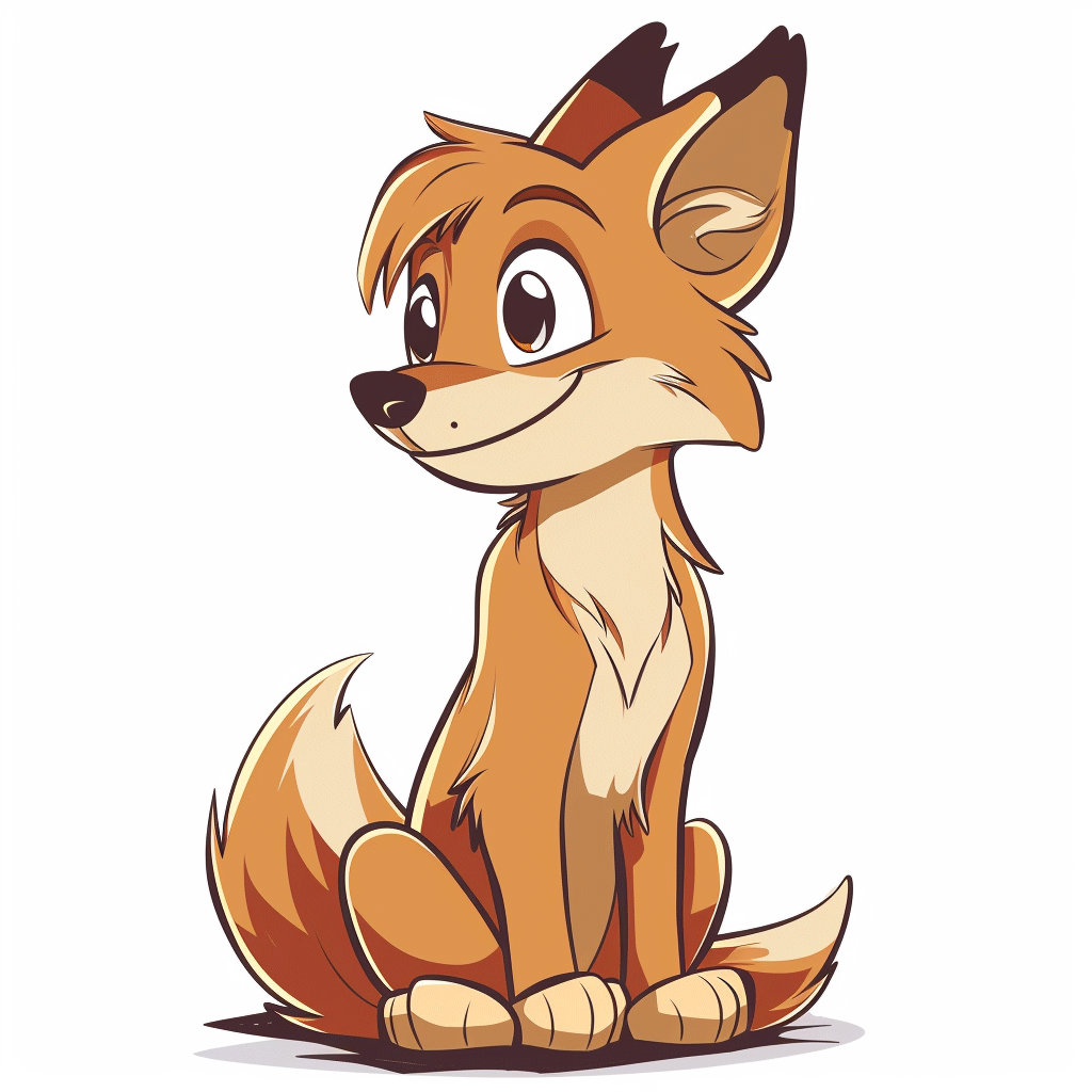 Coyote Cartoon Illustration Color Bundle 1 50 Digital Line Art Ai Svg ...