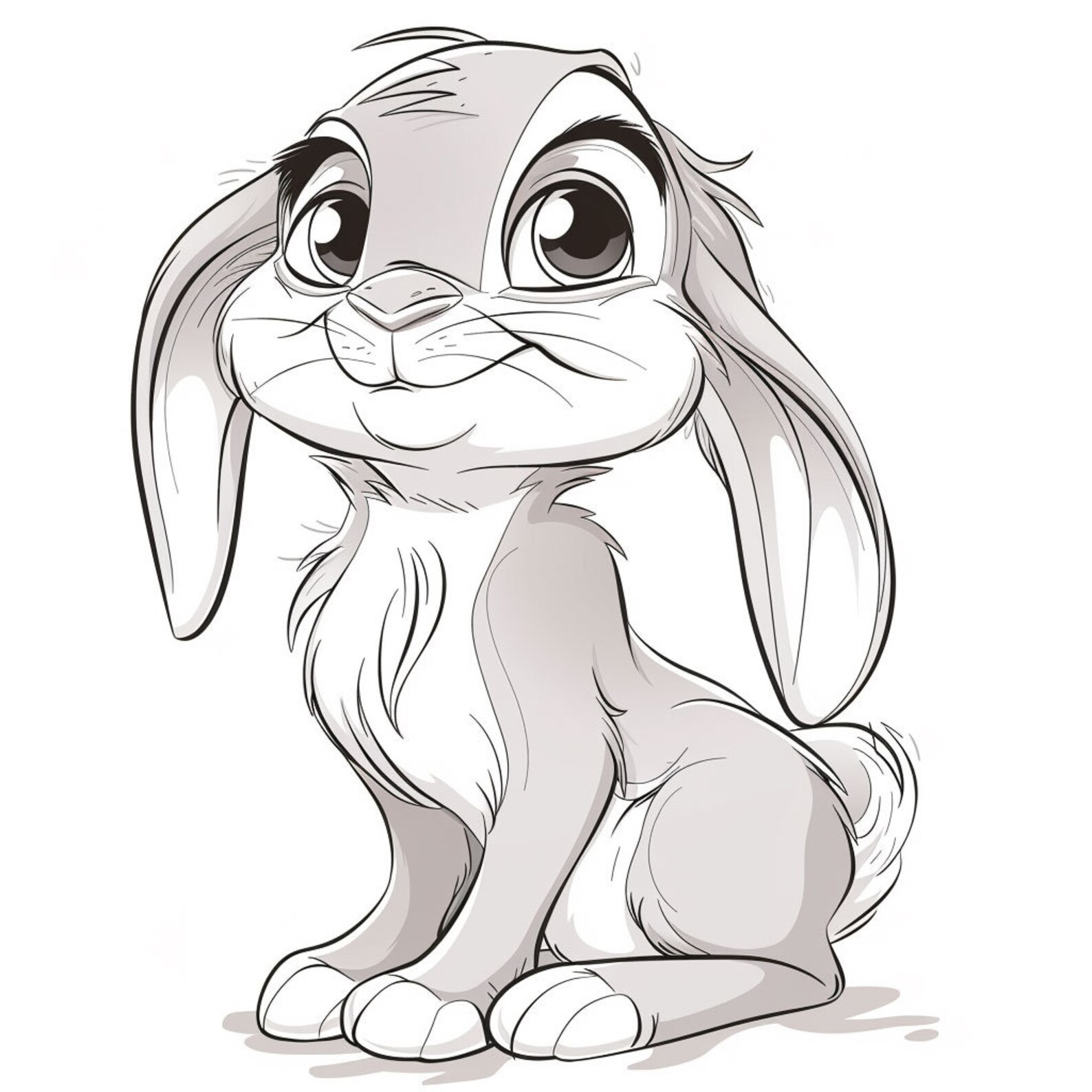 Rabbit Lop Style Cartoon Bundle 2 70 Digital Line Ai Art PNG SVG ...