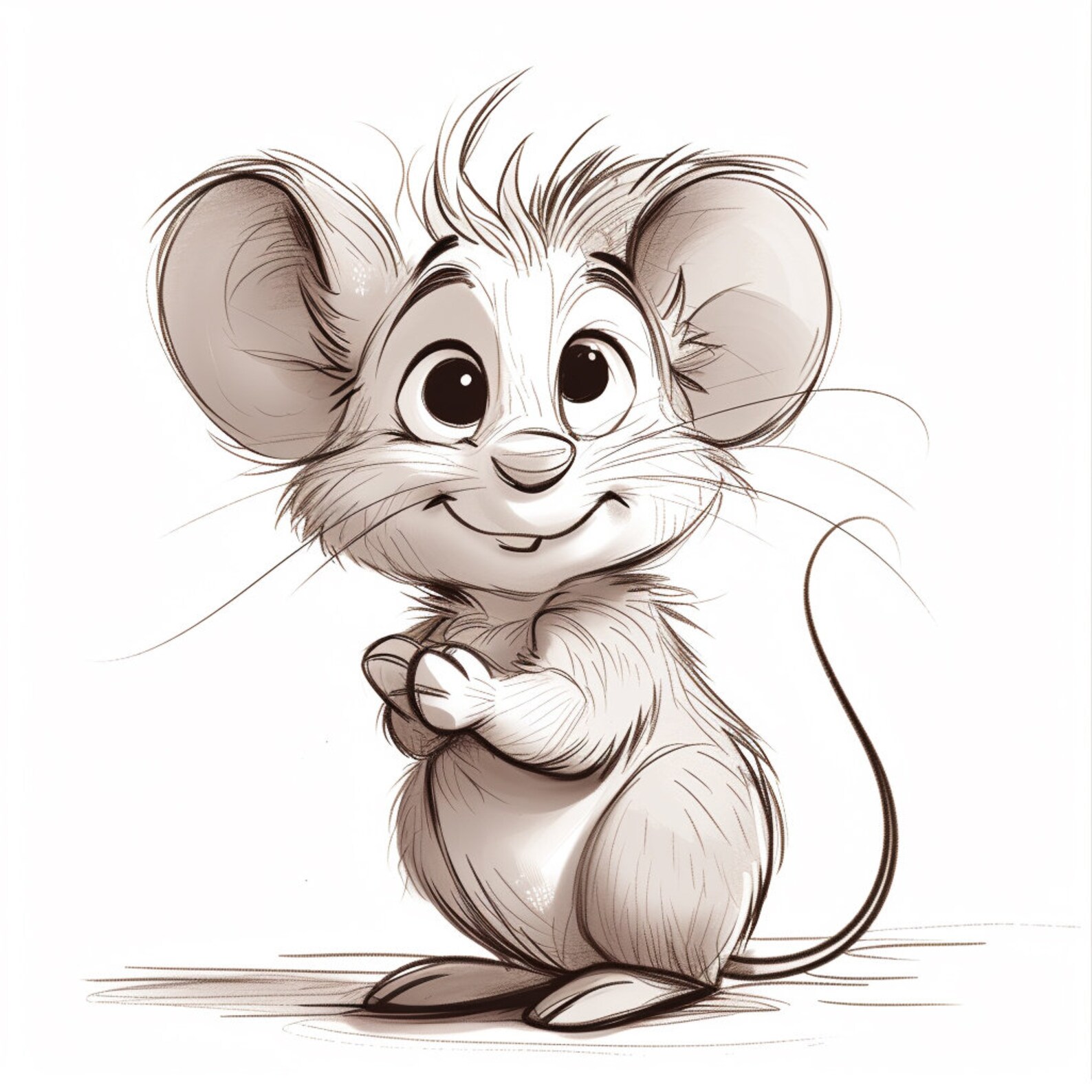 Mouse Grey Line Art Color/black and White Bundle 2 72 Digital Line Art ...
