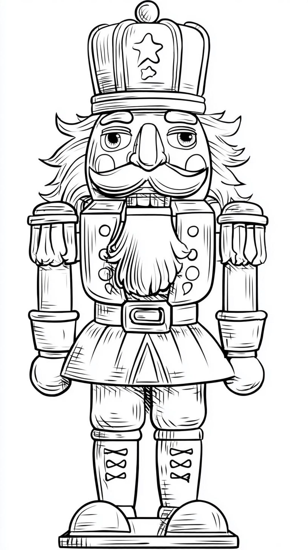 Nutcracker Line Art Illustration Black and White Bundle 4 24 Digital Ai ...