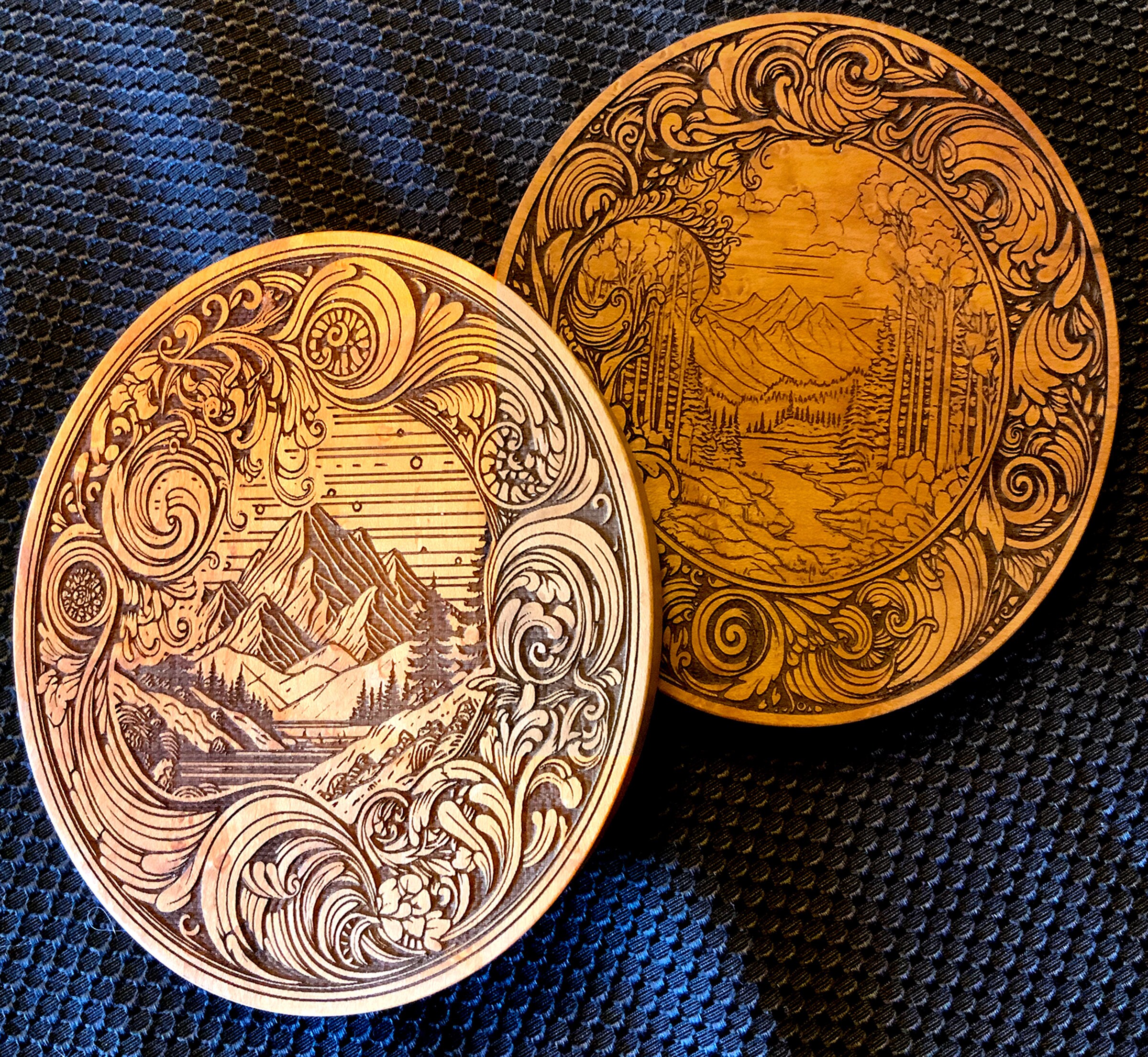 Kitchen Coaster Lightburn Template 6 .ibrn2 DXF Png Svg PDF - Etsy