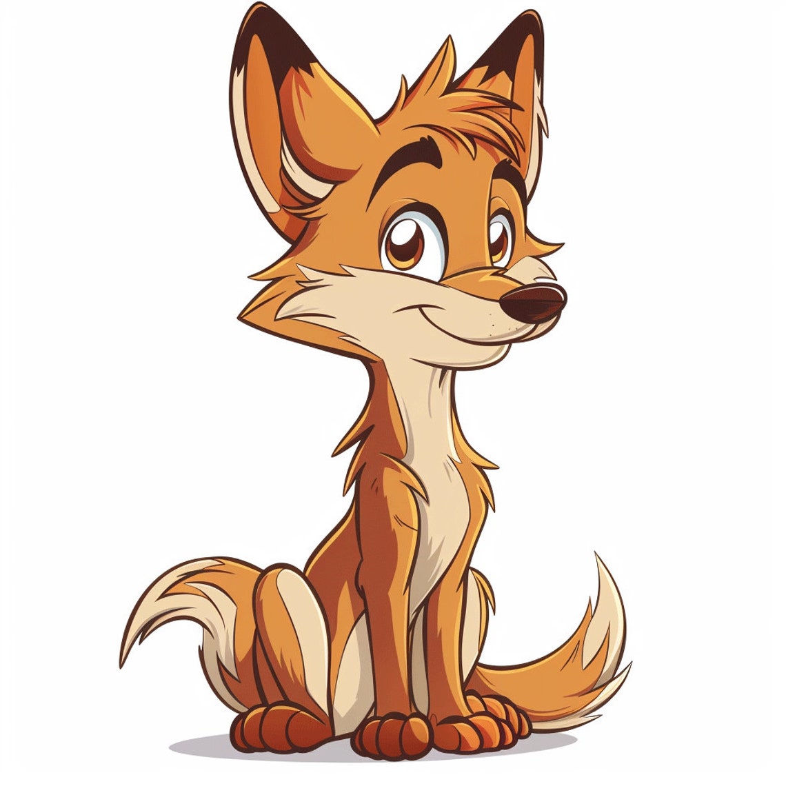 Coyote Cartoon Illustration Color Bundle 1 50 Digital Line Art Ai Svg ...