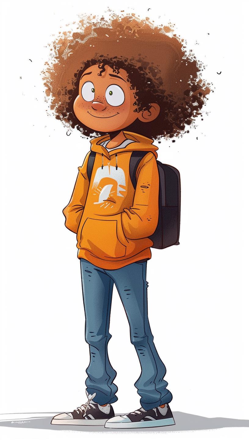 Student Groovy "alan" Cartoon Line Art Illustration Color Bundle 3 24 ...