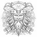 Pirate Head Line Art Black and White Bundle 1 42 Digital Ai Line Art ...