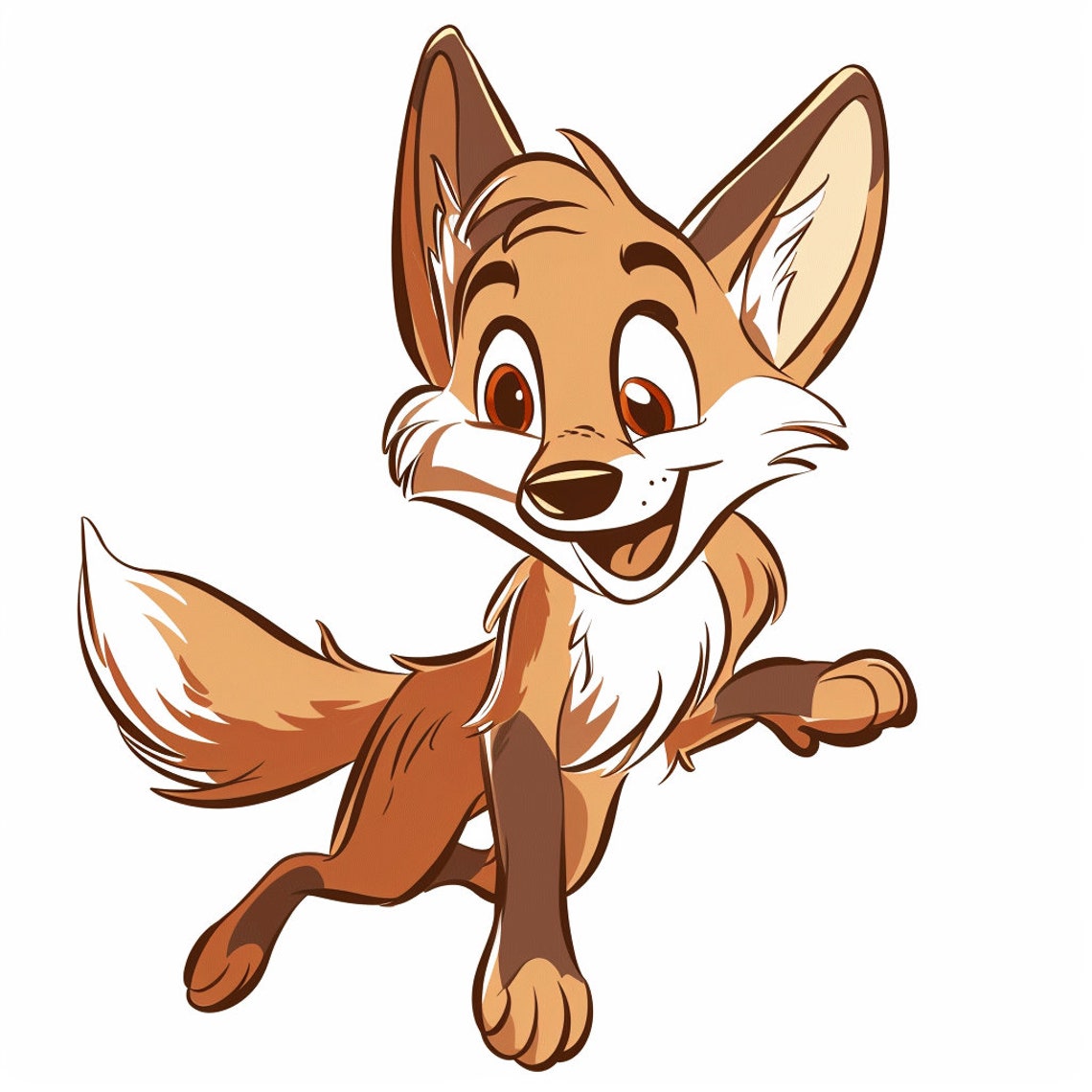 Coyote Cartoon Illustration Color Bundle 3 50 Digital Line Art Ai Svg ...