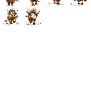 Buffalo/bison Cartoon Line Art Color Bundle 1 30 Digital Ai Line Art ...