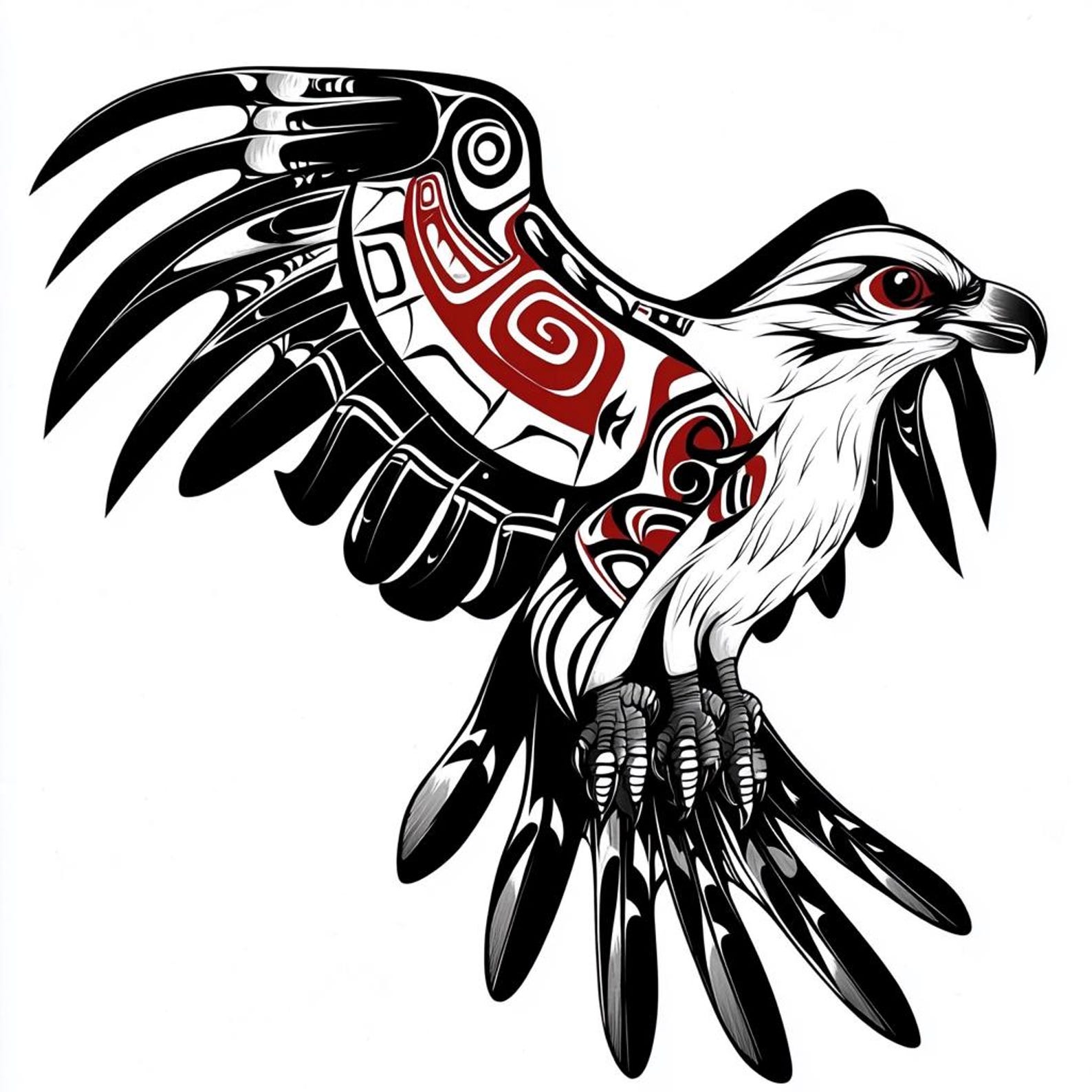 Osprey Northwest Style Designs Color Line Art Bundle 1 30 Digital Ai ...