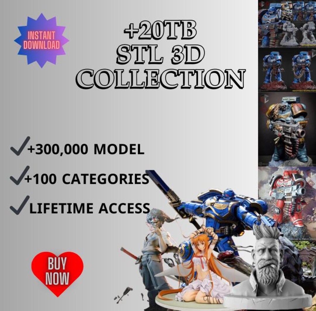20,000GB+ 3D Print STL PACK | Stl Mega Pack | the Largest Organized ...