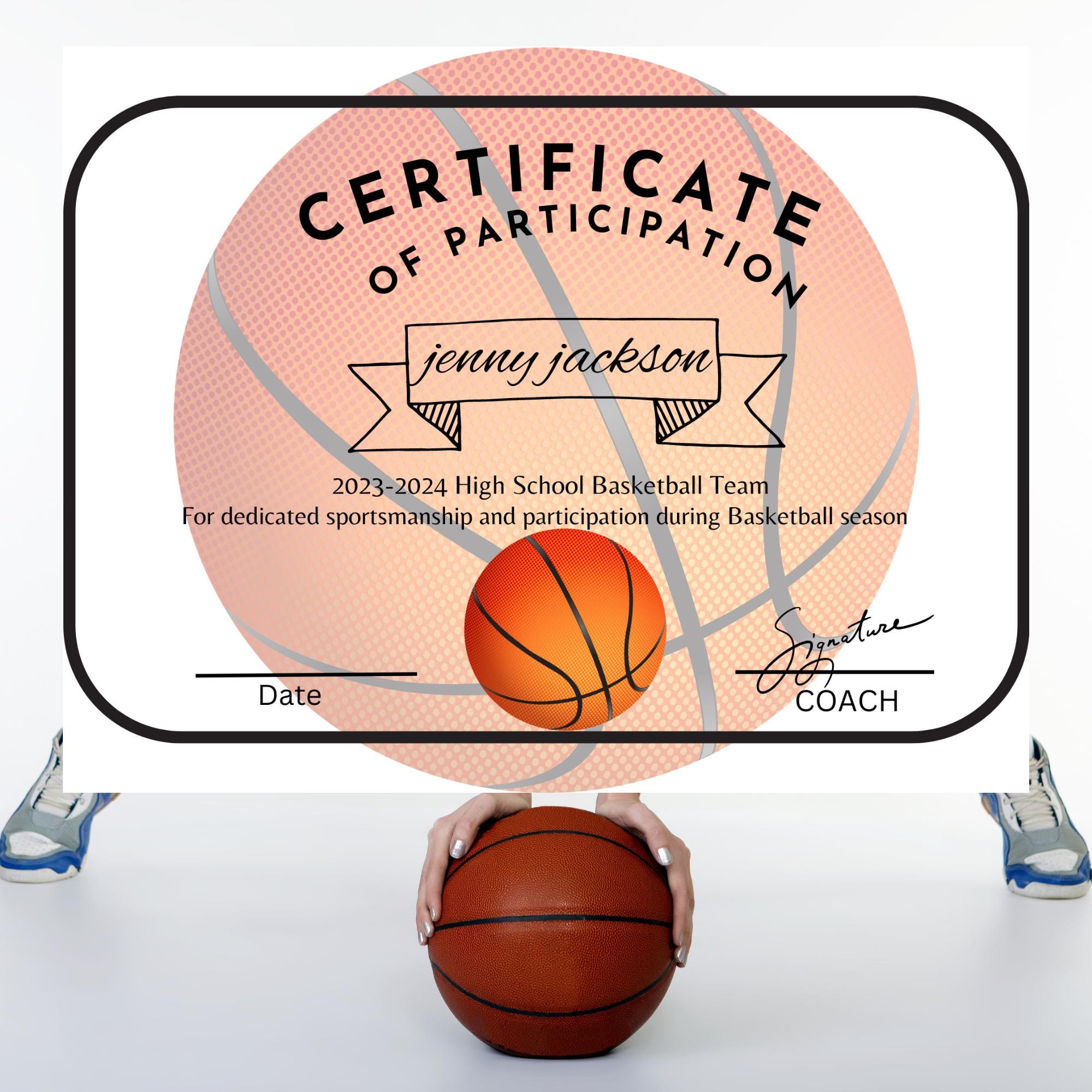 Editable Basketball Certificates- Basketball Awards- Basketball End of ...