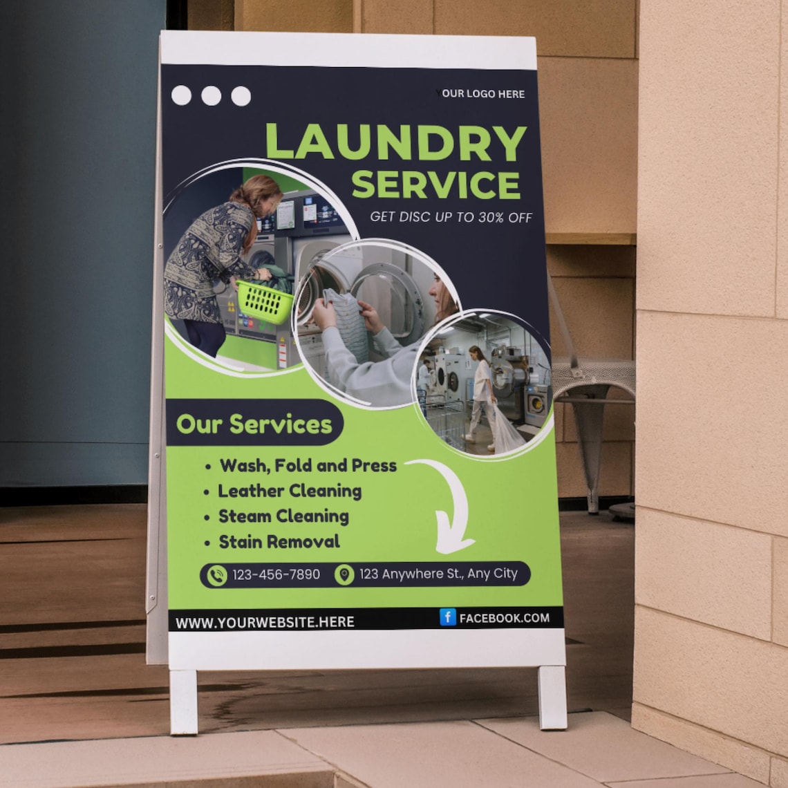 Laundry Service Flyer: DIY Template, Commercial Shop Promo (canva ...