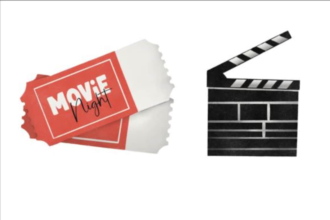 Movie Clipart, Movie Night Clipart, Movie Theater Clipart, Cinema ...