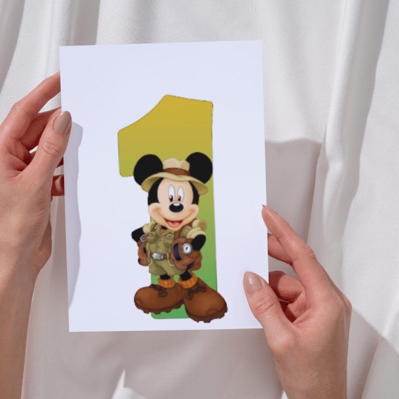 Mickey Safari Clipart PNG: Jungle Animals (digital Download) - Etsy