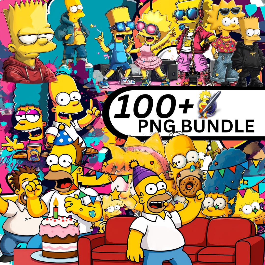 Simpsons 100+ Cliparts Bundle: SVG Cut Files for Cricut /simpsons PNG ...