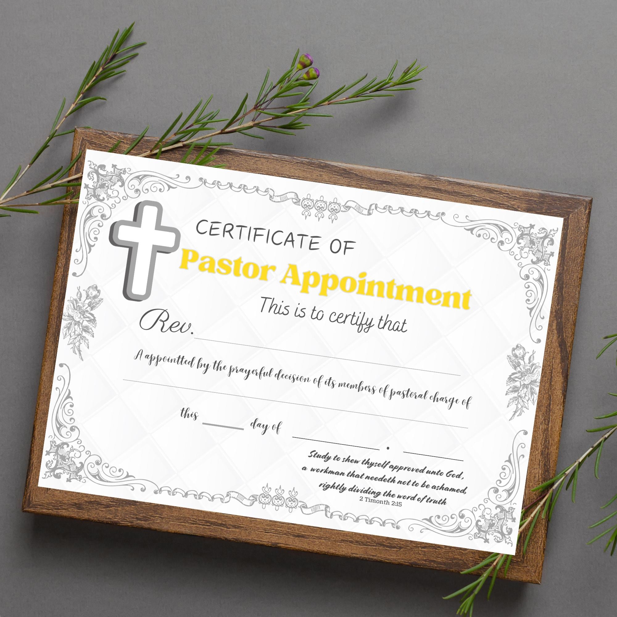 Editable Pastor Appointment Certificate Template (canva) - Etsy