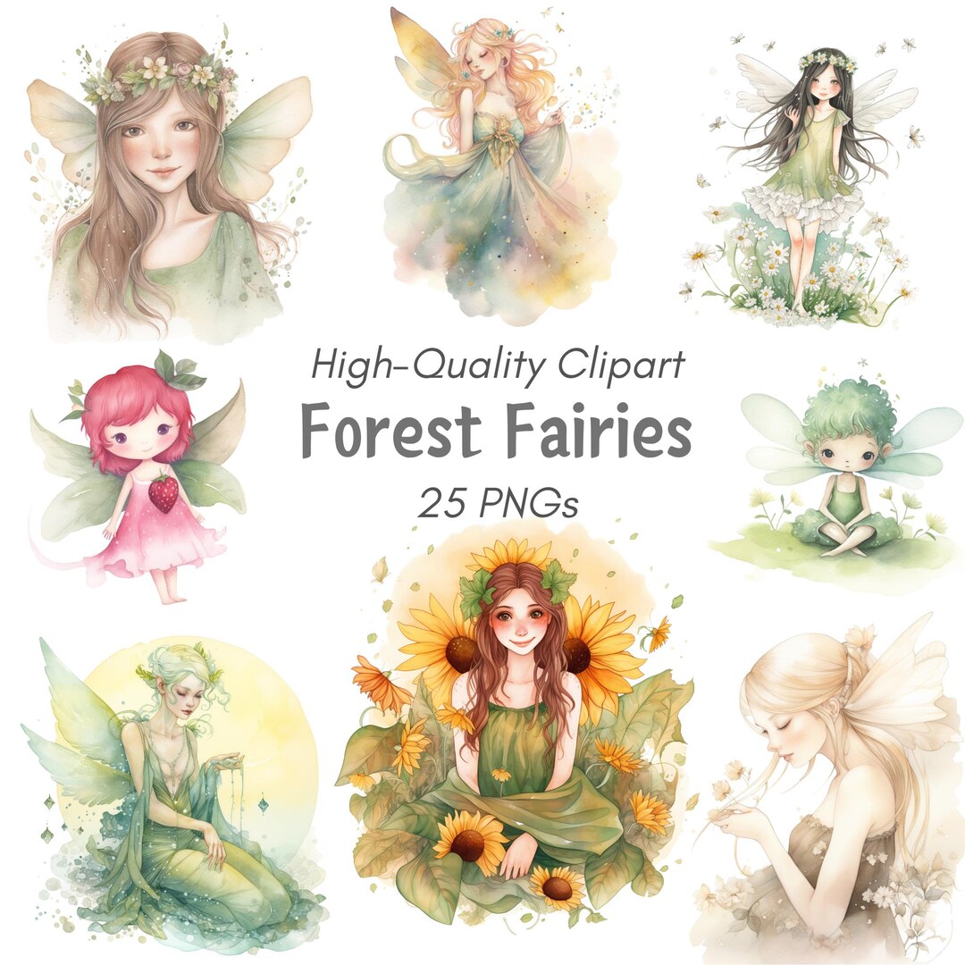 Forest Fairy Clipart, Fairy Clipart Png, Fairies Clipart, Fairy ...
