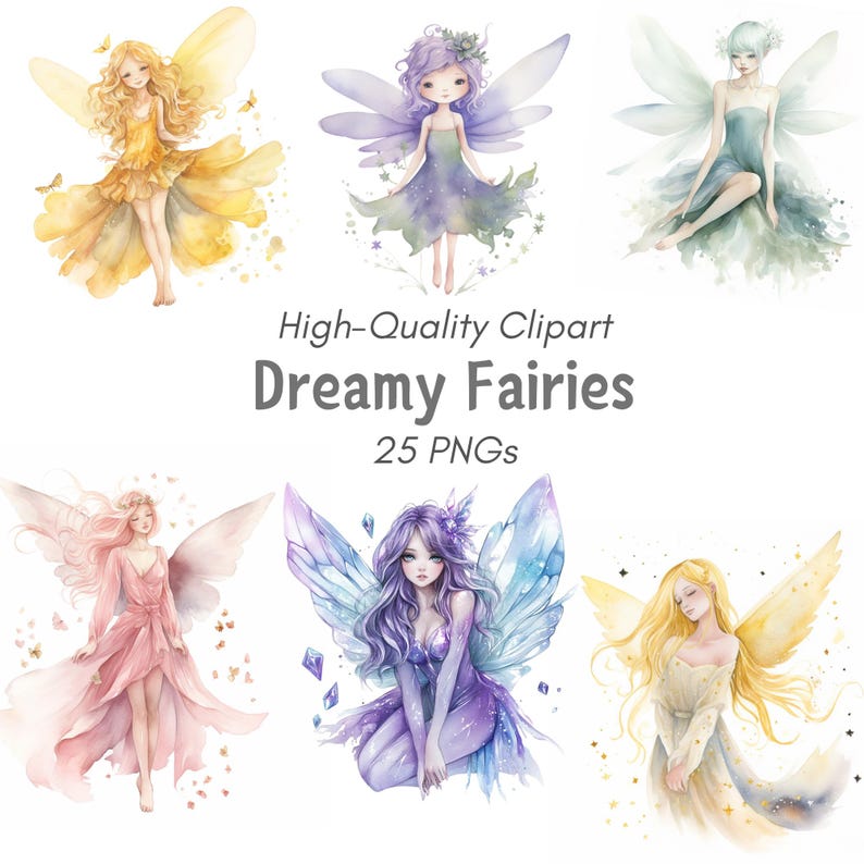 Dreamy Fairy Clipart, Fairy Clipart Png, Fairies Clipart, Fairy ...