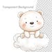 Kawaii Bear Clipart, Cute Bear Clipart, Kawaii Digital Sticker, Cute ...