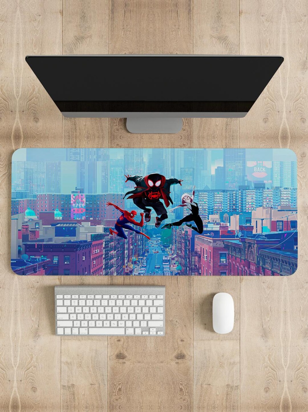 Spider-verse Gaming Mouse Pad: Personalized Printing, Stitched Edges - Etsy