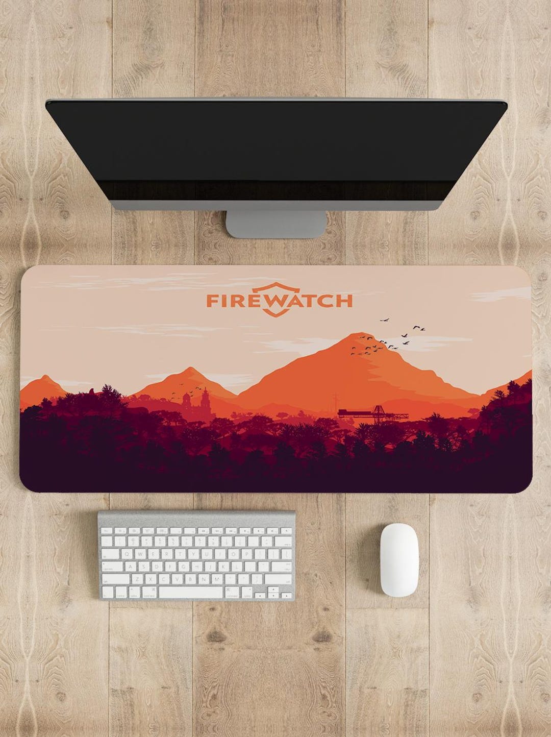 Firewatch Gaming Mouse Pad: Stitched Edges, Vibrant Colors - Etsy