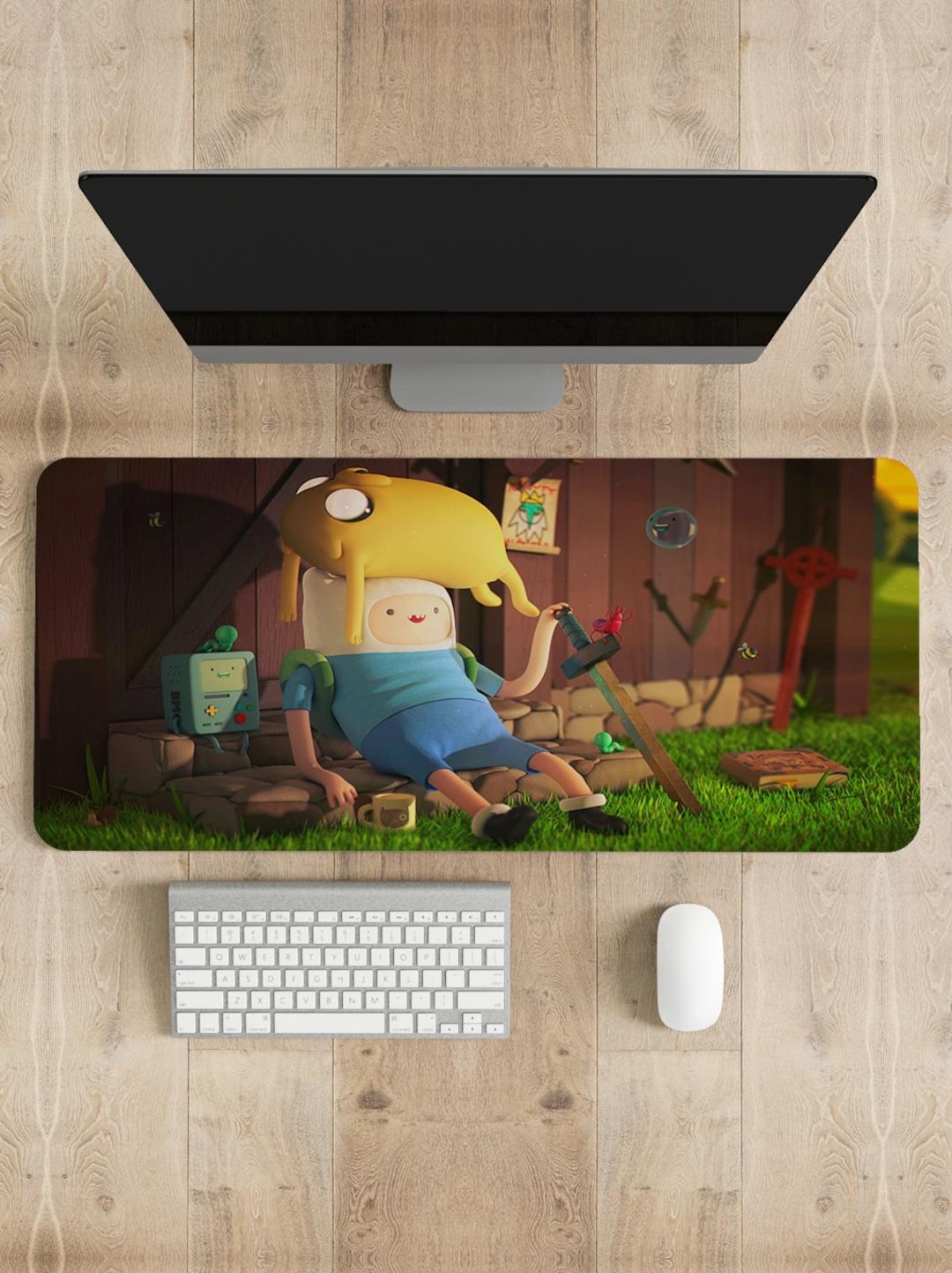 Adventure Time Gaming Mouse Pad: Personalized Desk Mat - Etsy