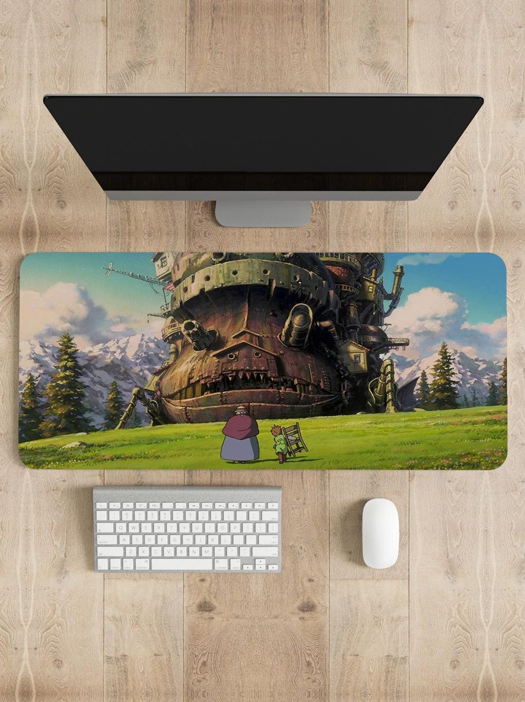 Howl's Moving Castle Mouse Pad: Stitched Edge Anime Desk Mat - Etsy