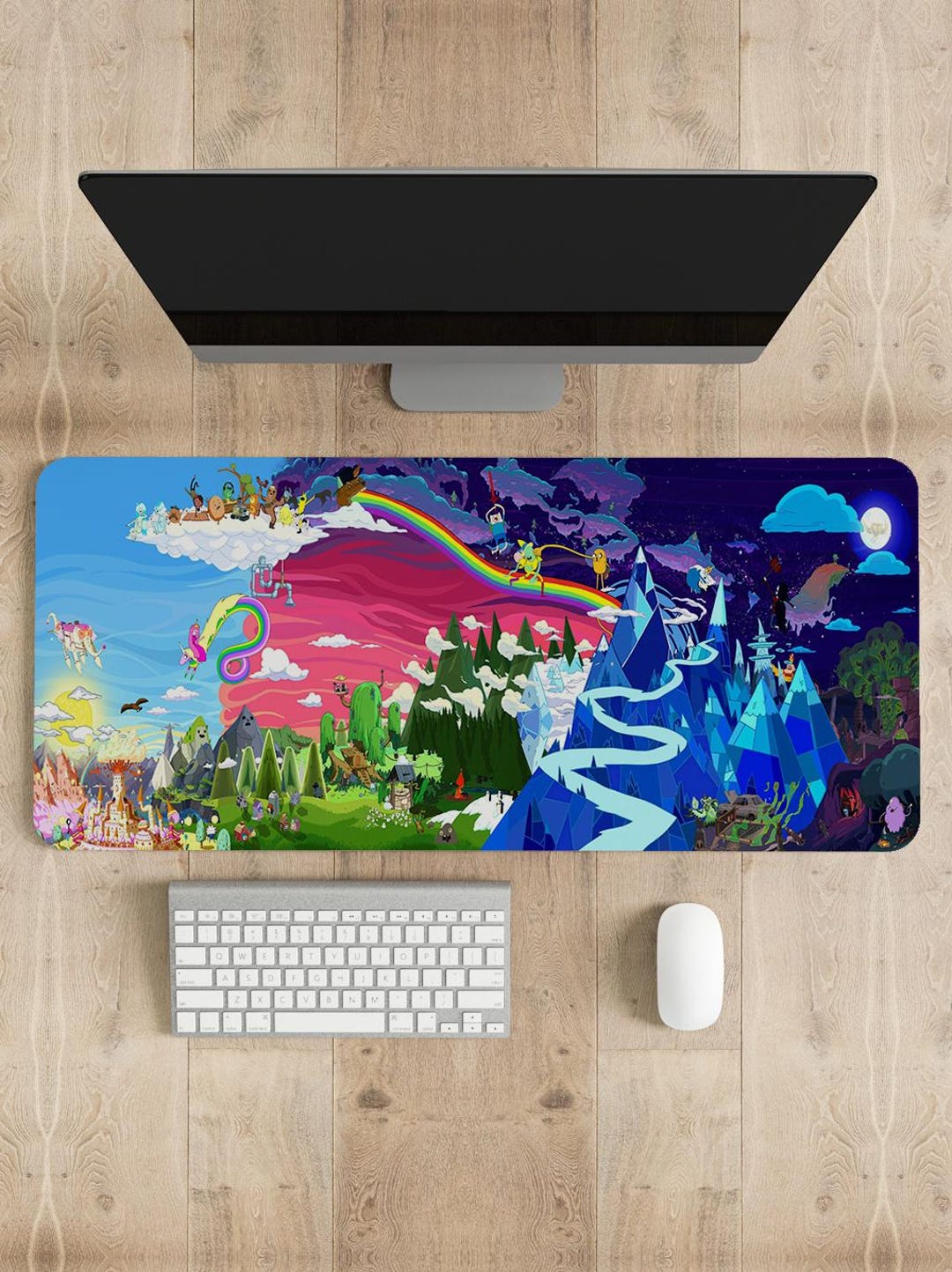 Adventure Time Mouse Pad: Vibrant Gaming Desk Mat, Personalized ...