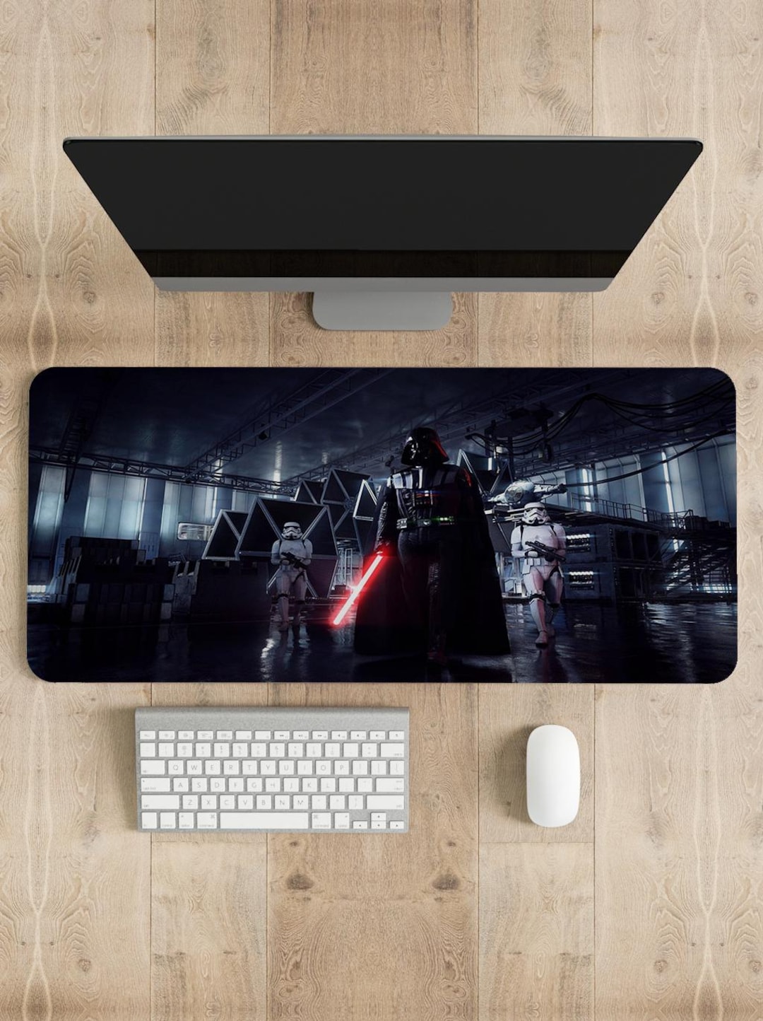 Star Wars Gaming Mouse Pad: Personalized Desk Mat, Stitched Edges - Etsy