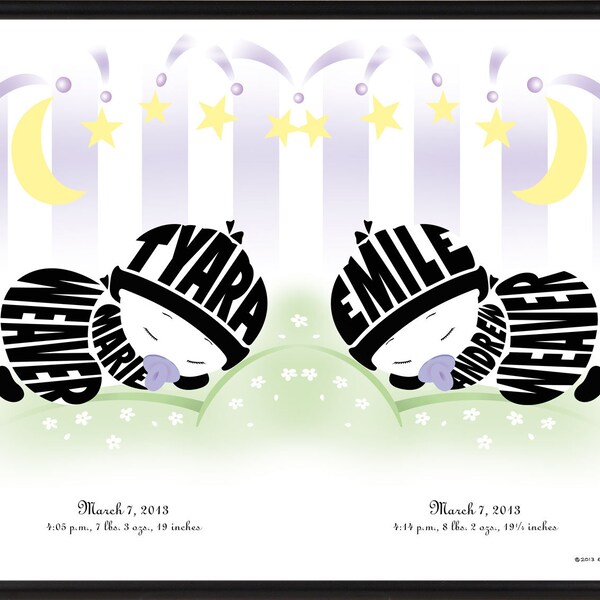 Twin Baby Gift - Etsy