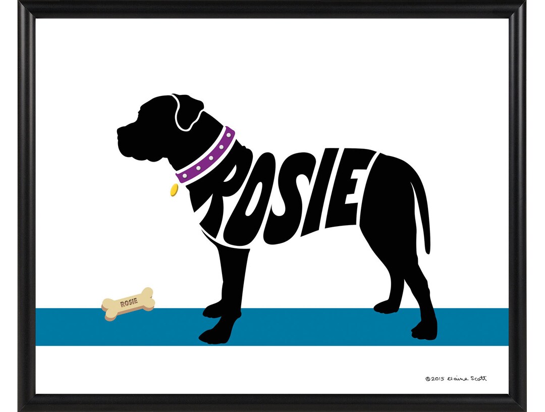 Personalized Pit Bull Print American Stafforshire Terrier - Etsy