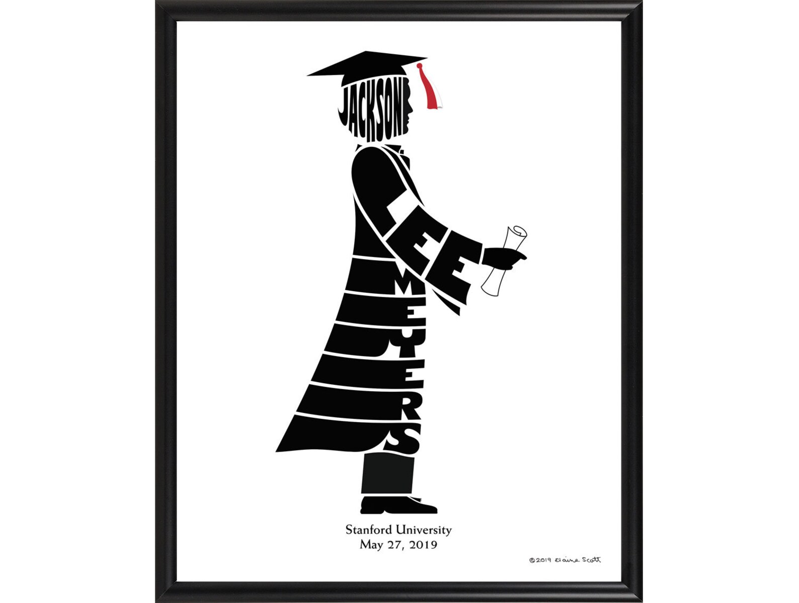 Personalized Male Graduate Print Graduation Gift for a Guy - Etsy